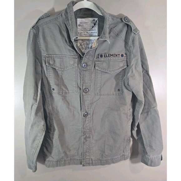 Element | Jackets & Coats | Element Green Military Button Down Jacket ...